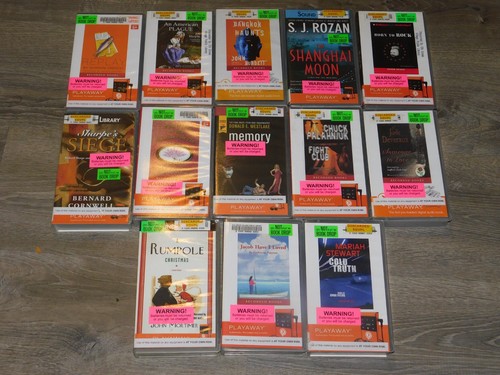 Lot of 13 PLAYAWAY Pre-Loaded Audiobooks - Adult Fiction | eBay