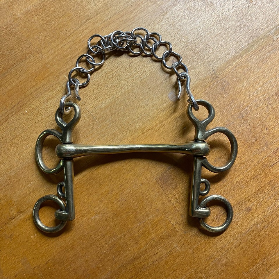 Used 4.25" Mullen Mouth Pelham Horse/Pony Bit with Curb Chain | eBay