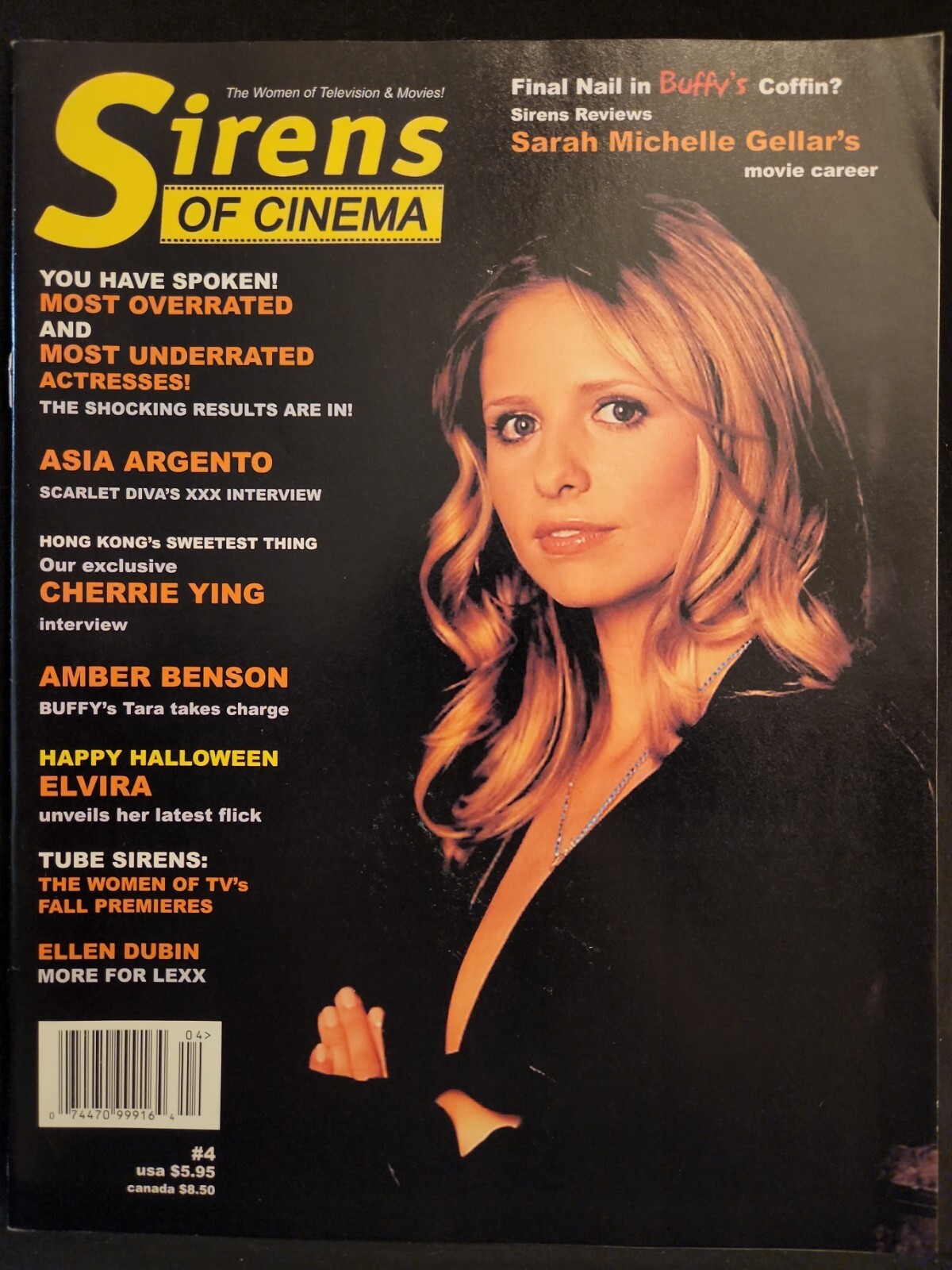 Sirens Of Cinema Magazine #4 Fall 2002 Buffy The Vampire Slayer | eBay