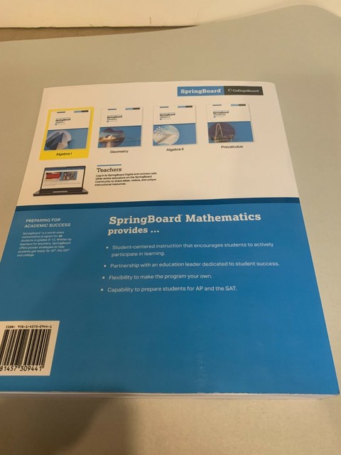 Algebra 1 Springboard 2020 Florida edition, Teacher edition, 978 ...