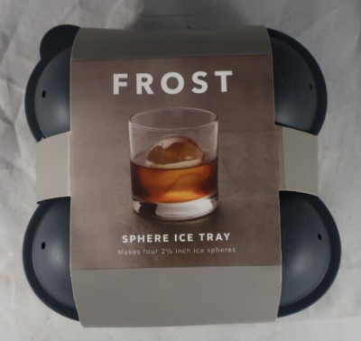 Frost Sphere Ice Tray Silicone Round 4 Ball Ice Cube Mold Tray 2.5 inch ...