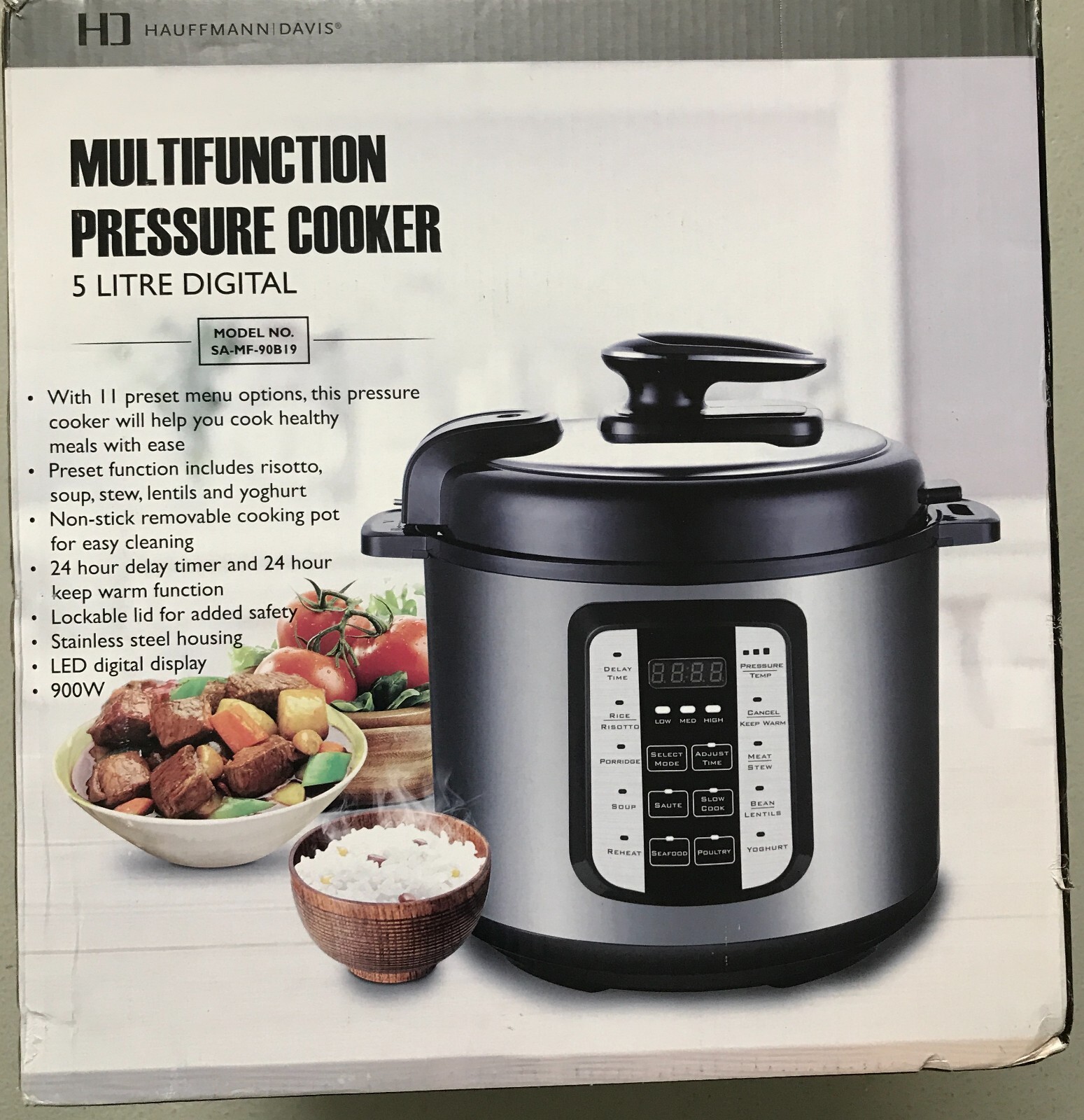 Hauffmann Davis 5L Multifunction Pressure Cooker - New Open Box ...