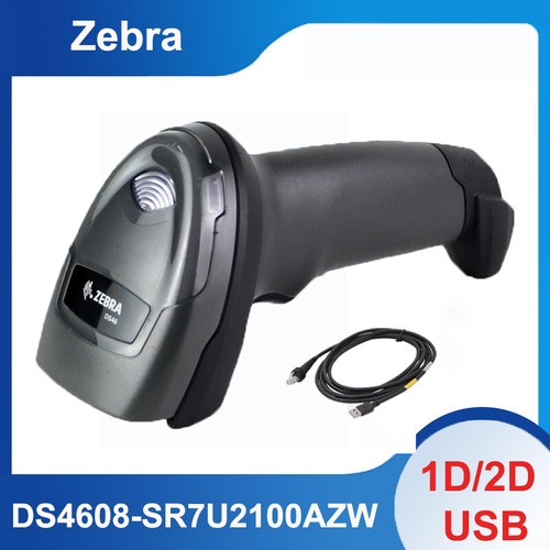 Zebra DS4608 DS4608-SR7U2100AZW Wired 1D/2D Handheld Barcode Scanner w ...