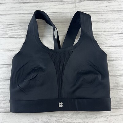 Sweaty Betty Womens Spots Bra All Train Yoga High Support Black Size ...