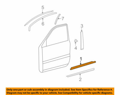 75720-48031 Toyota Moulding assy, front door belt, lh 7572048031, New ...