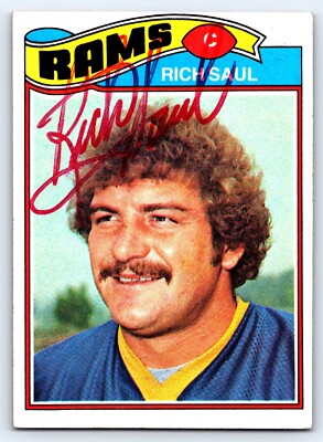 1977 Topps Rich Saul #246 Autograph / Signed in person Los Angeles Rams ...