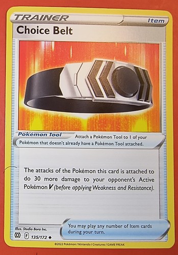 Pokemon /TCG Brilliant Stars /3X Play Set/Choice Belt 135/172 Uncommon ...