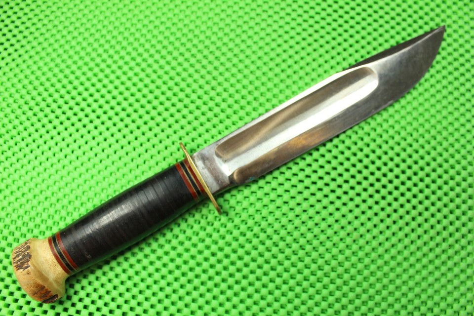 Marbles Gladstone, Mich. IDEAL Knife 2 Line Stamp w/ Hilt Sheath Ref ...