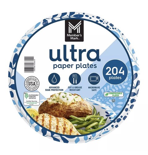 Member's Mark Ultra Dinner Paper Plates, (10", 204 ct.) | eBay