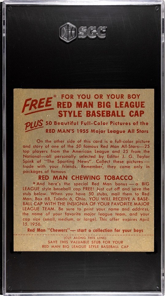 1955 Redman Tobacco, AL-22 Hank Bauer, MLB HoF- New York Yankees - SGC ...