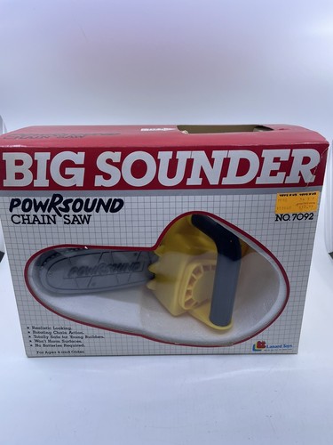 Lanard Vintage Toy Chain Saw USA In Box 1986 Toy Tools Big Sounder ...