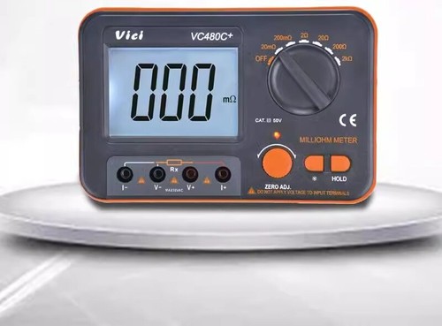 Milli-ohm Meter VC480C LCD Backlit 4 Wire Test Low Resistance ...