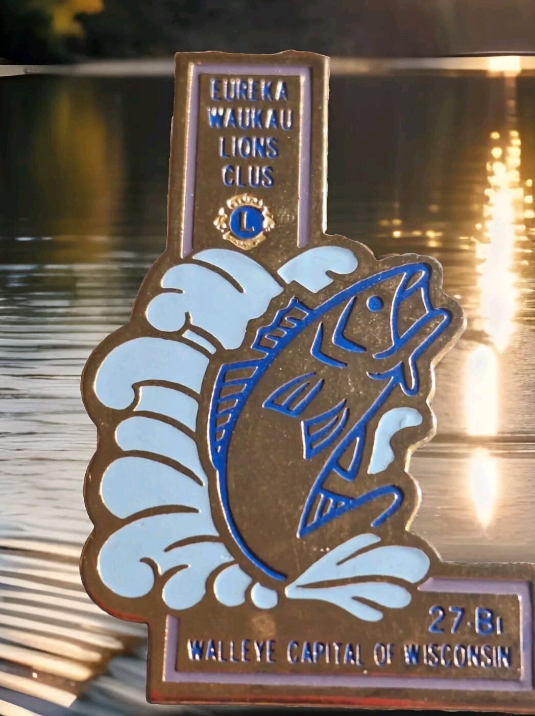 Eureka Waukau Lions Club 27-b1 Walleye Capital Of Wisconsin Vest Or Hat ...