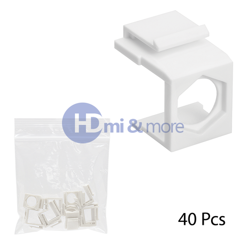 Blank Insert for F Type Connector Fits Keystone Wall Plate White - 40 ...