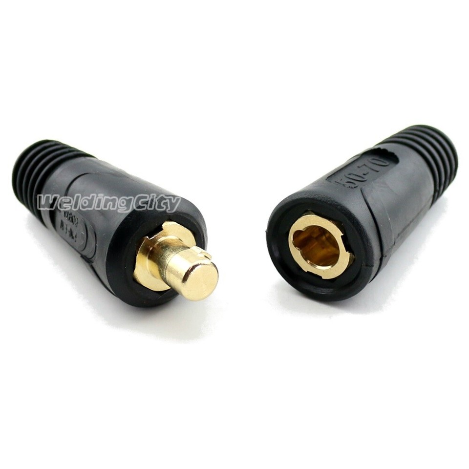 WeldingCity® 3-pk Dinse-type Twist-lock Cable Connector Pair 1/0-3/0 ...