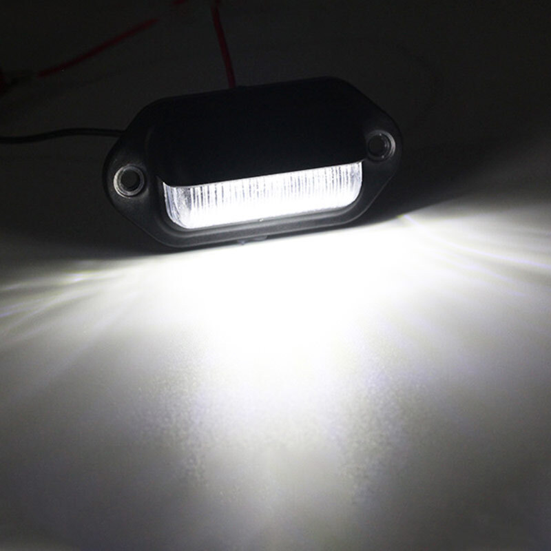 6 LED License Number Plate Light Side Lamp for Truck SUV Trailer Lorry ...