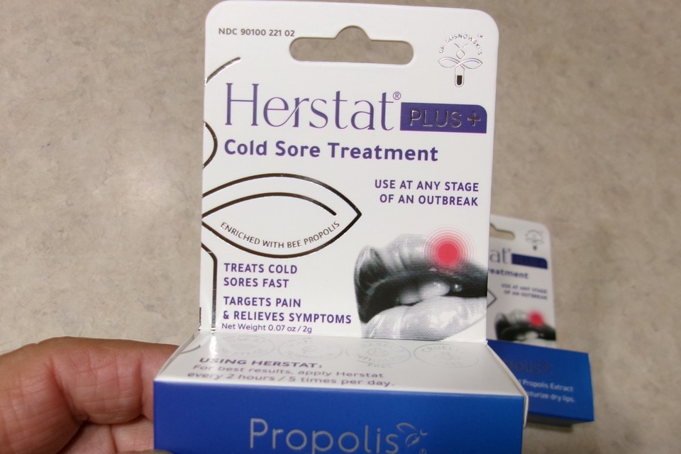 Lot Of 3 Herstat Plus+ Cold Sore Fever Blister Propolis Treatment - Exp ...