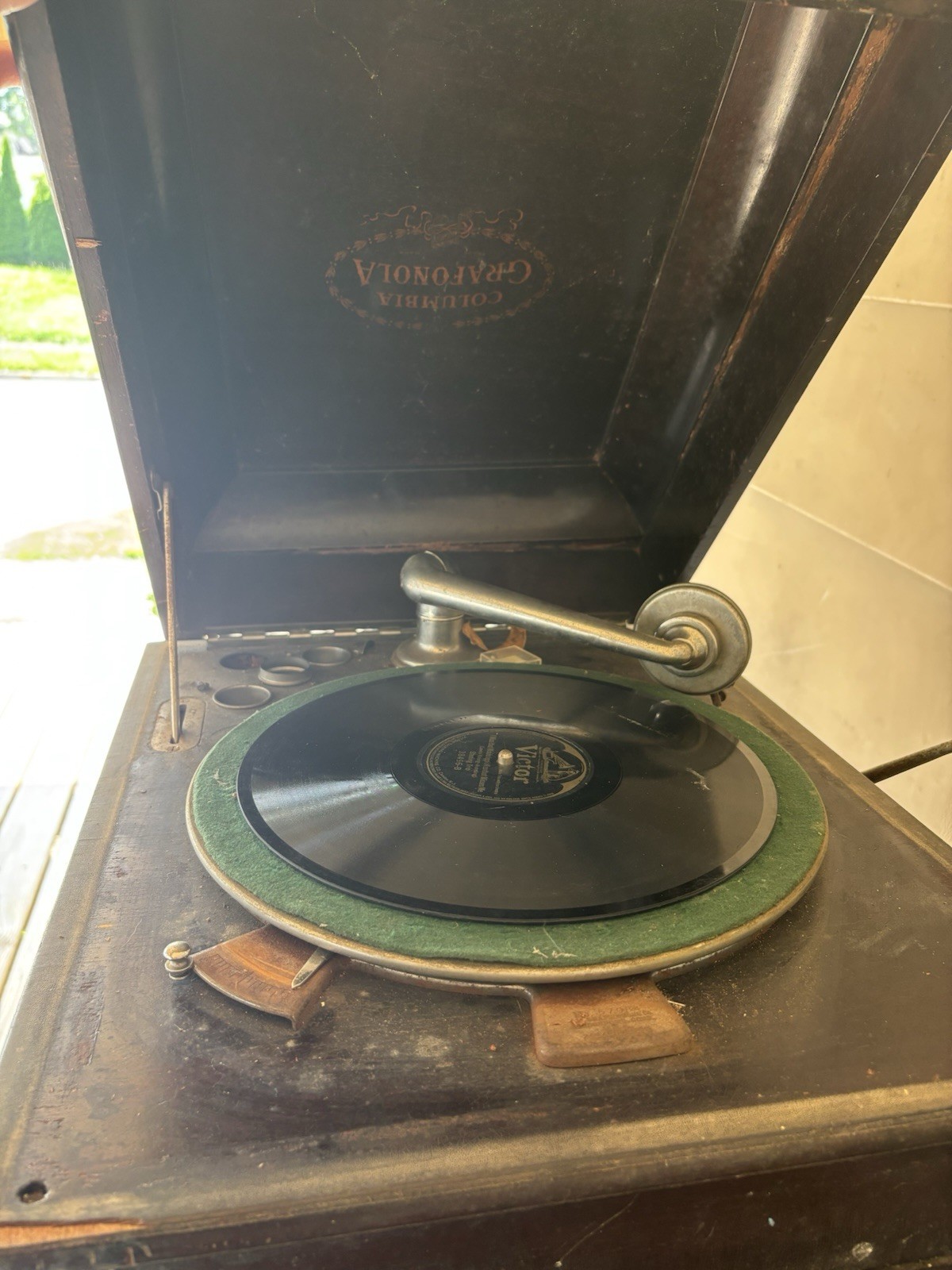 Antique Victor VV-IX Table Top Victrola Mahogany Phonograph | eBay