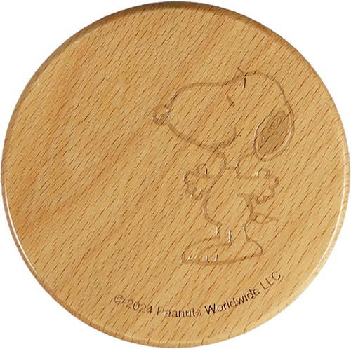 "PEANUTS" Snoopy Coaster Wooden Approx. 9cm Diameter Fun for Adults ...