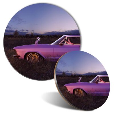 Mouse Mat & Coaster Set Classic American Muscle Car Desert USA #52715 ...