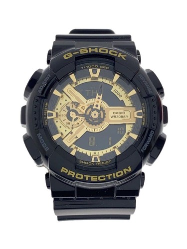 CASIO G-SHOCK GA-110GB-1AJF Black/Gold Resin Quartz Digital Analog ...