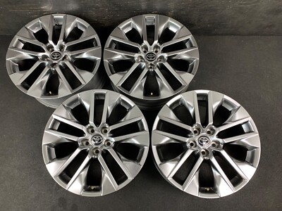 (4) Toyota RAV4 RAV-4 Original Hyper Silver Wheels Rims + Caps 19" Hol ...