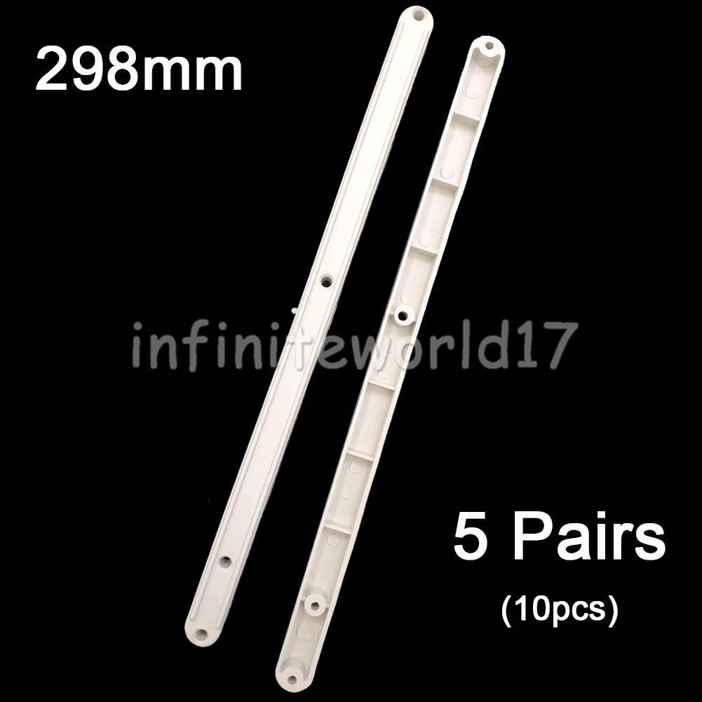 5Pairs/10x Draw Rail Plastic Drawer Slides 235/298mm Draw Runners ...