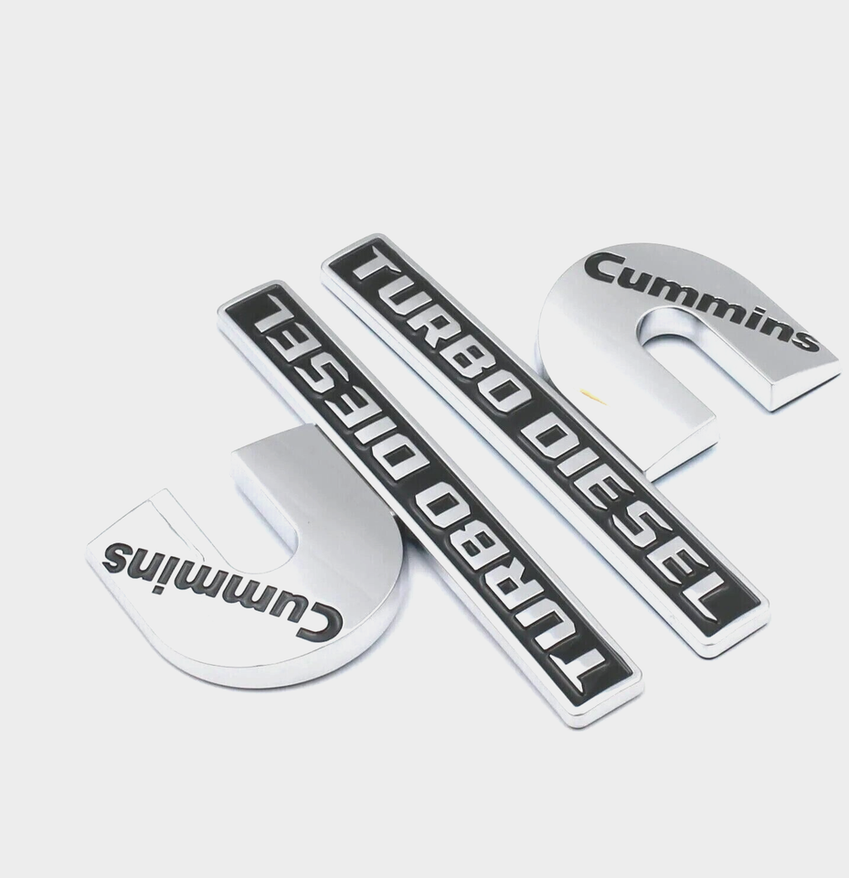 2pcs Cummins Emblem Turbo Badge for 19-22 2500 3500 4500 5500 Front ...