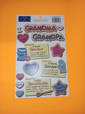 Karen Foster Design Grandparents Scrapbook Stickers Grandma Grandpa ...