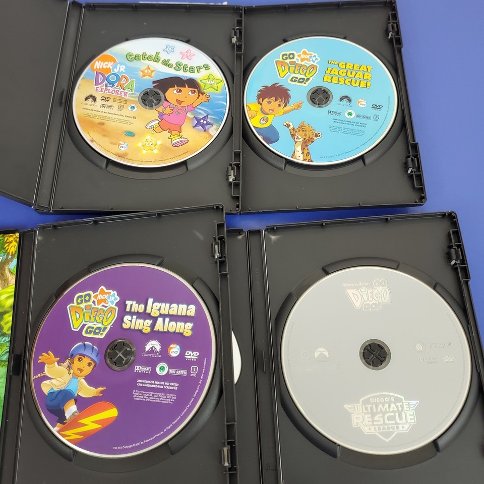 Lot of 18 DVDs Dora the Explorer Go Diego Go Nick Jr Nickelodeon Kids ...