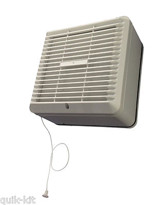 Window Extractor Fan with Pullcord & Automatic Shutter - 6" 150mm | eBay UK
