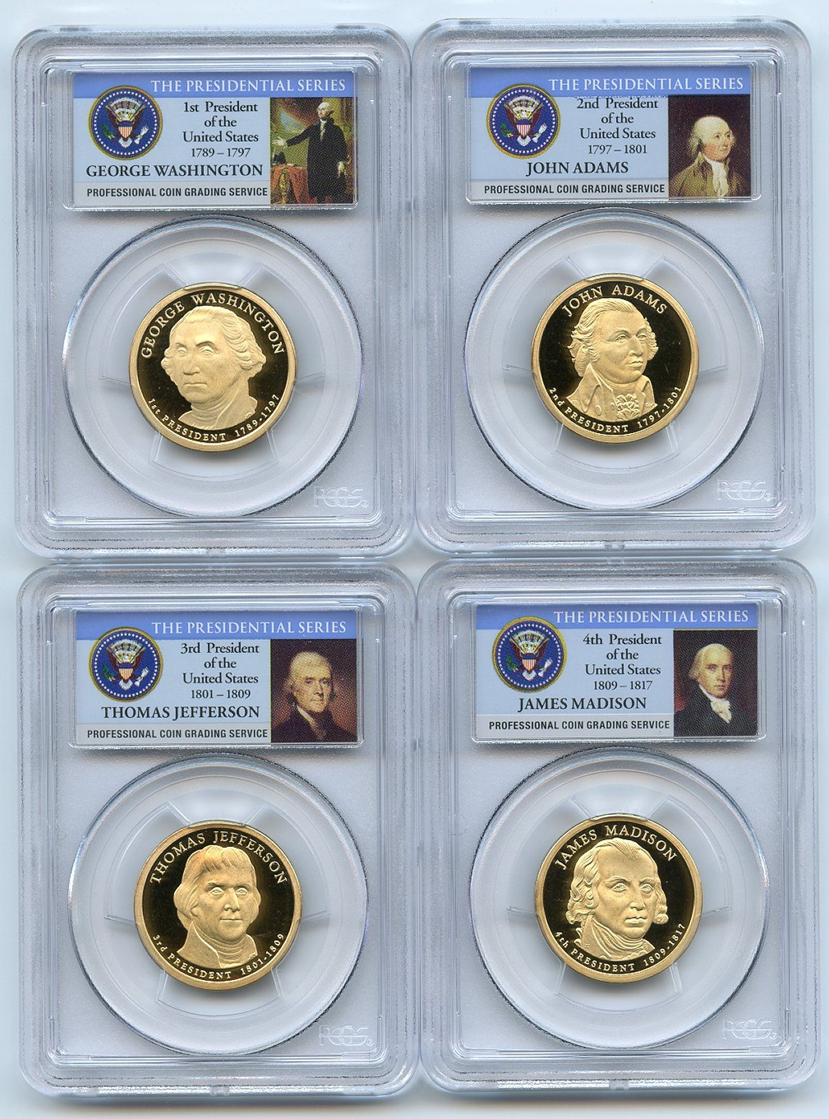 2007 S Presidential Dollar Set PCGS PR69DCAM | eBay