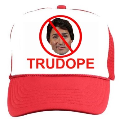 TRUDOPE Anti Justin Trudeau HAT Funny Political Adjustable Cap Trump ...