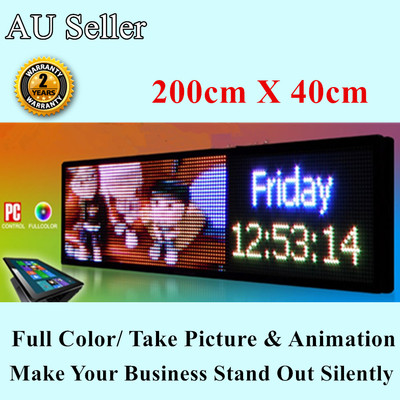 Indoor 7 Colour Programmable Picture Animation LED Message Sign 200 X ...