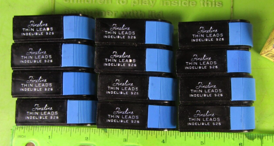 Fineline Thin Indelible S25 Mechanical Pencil Leads 12 Boxes of 25 ...