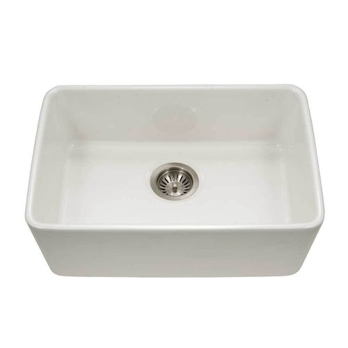 Houzer PTU-2400 Kitchen Sink Platus Undermount Single Basin Fireclay ...