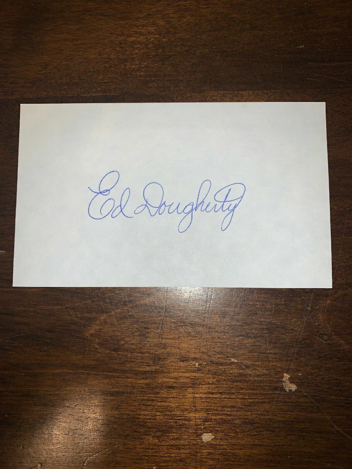 ED DOUGHERTY - GOLFER - AUTOGRAPH SIGNED - INDEX CARD -AUTHENTIC - C840 ...