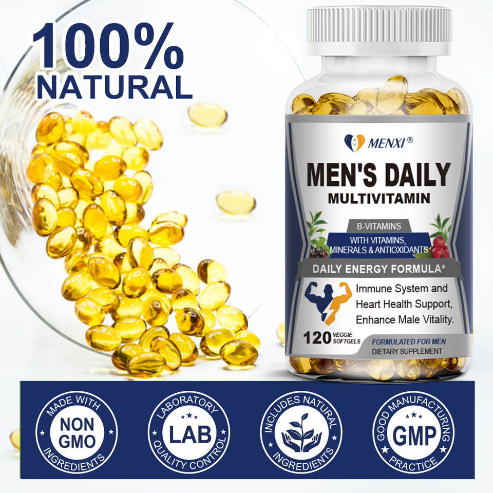 Targeted Men's Multivitamin Capsules - Liver Detox Testosterone Support ...