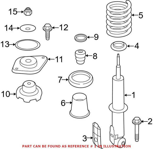 11-16 MINI Cooper R60 Countryman Rear Right Strut Shock Absorber ...