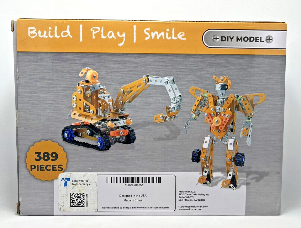 Maluvrian Ultimate Building Kit 2 Models Super Excavator & Elite Robot ...