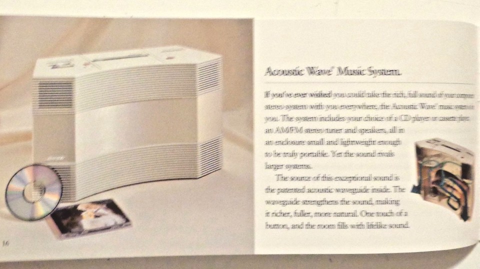 Vintage 1995 BOSE PRODUCT LINE Catalog WAVE RADIO SPEAKERS LIFESTYLE ...