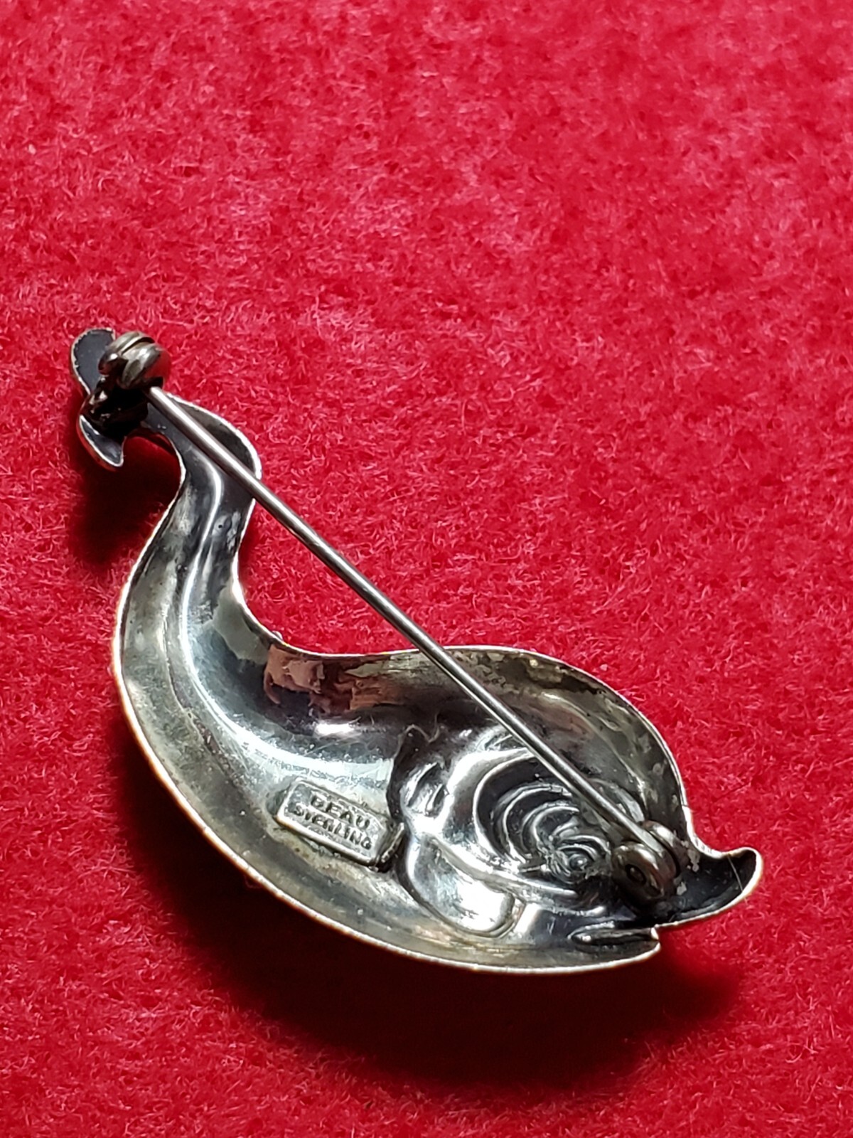Vintage Beau Sterling Dolphin Pin , Old Style Dolphin Fish Brooch. | eBay