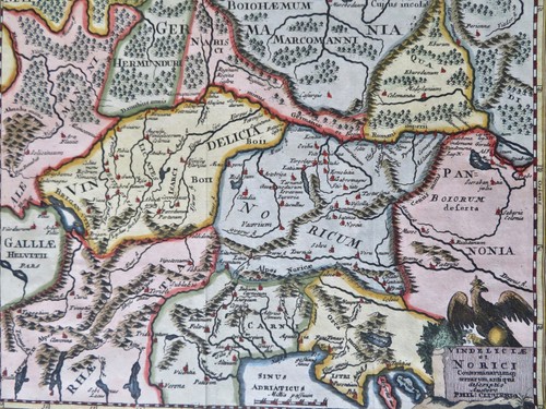 Roman Provinces Austria Veneto Italy Noricum Vindelicia 1711 Cluverius ...