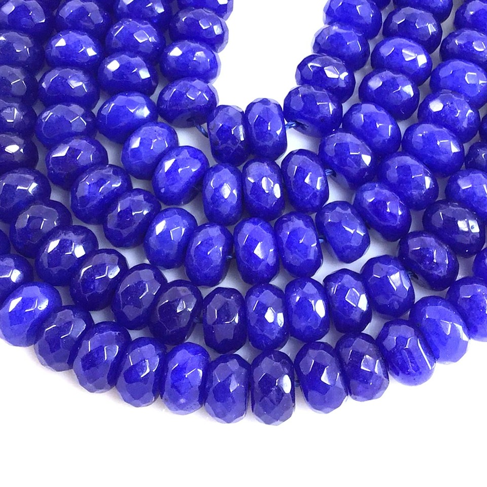 Red Jade,Blue Jade,Green Jade,Purple Jade Faceted Rondelle Bead 15" 4 6 ...