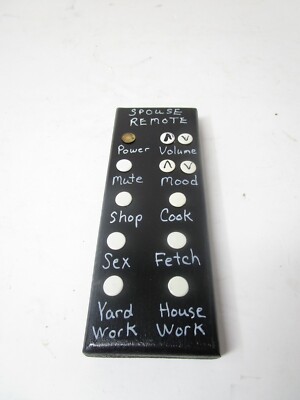 Funny Gag Gift Spouse Remote Control - Handmade - 10 Controls | eBay