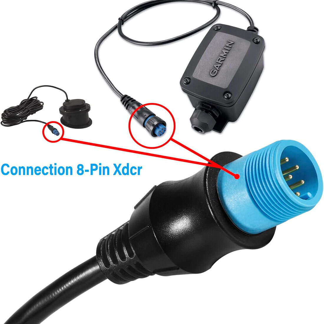 Garmin 8-Pin to 12-Pin Transducer Adapter #010-12122-10 | eBay