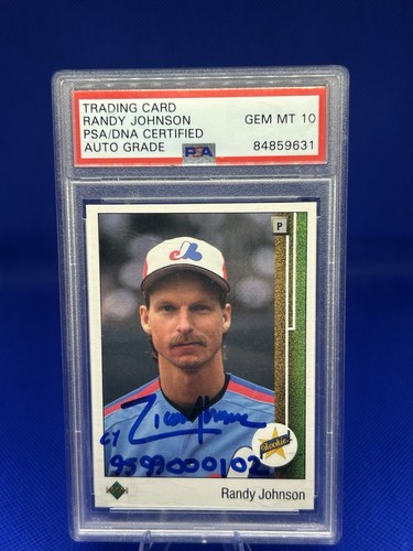 1989 Upper Deck Randy Johnson RC Rookie Cy Young Inscription PSA/DNA ...
