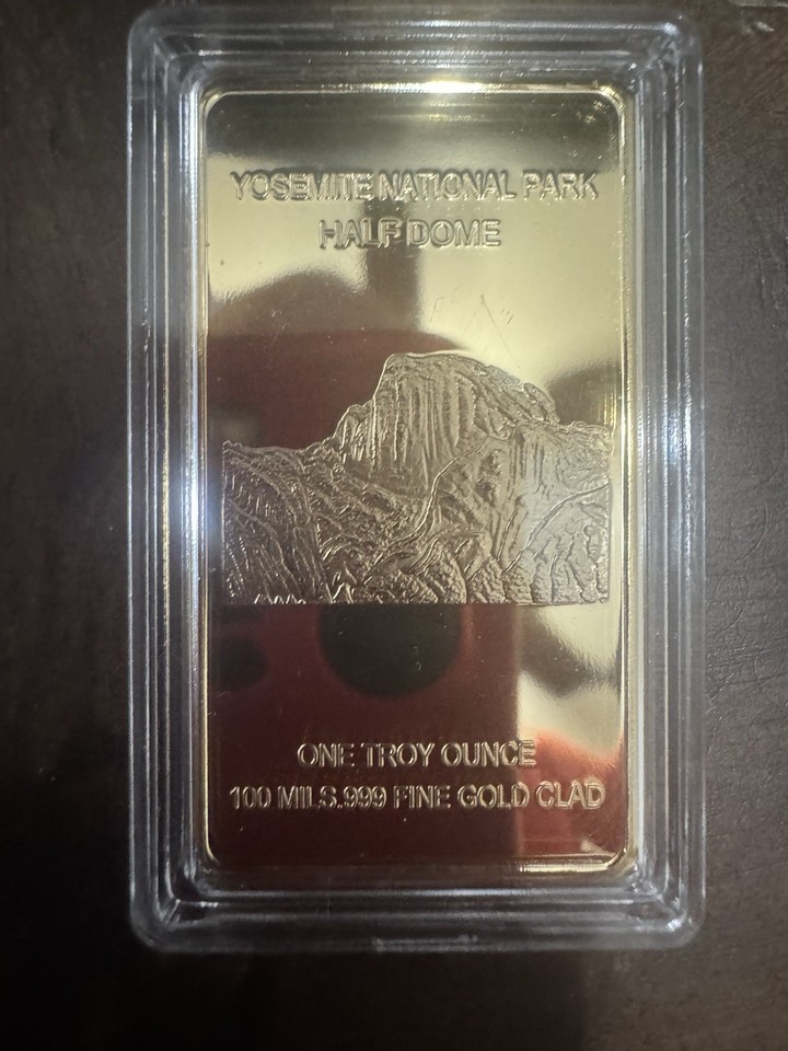 One Troy Oz 100 Mils .9999 Fine Gold Clad Yosemite And Endangered ...