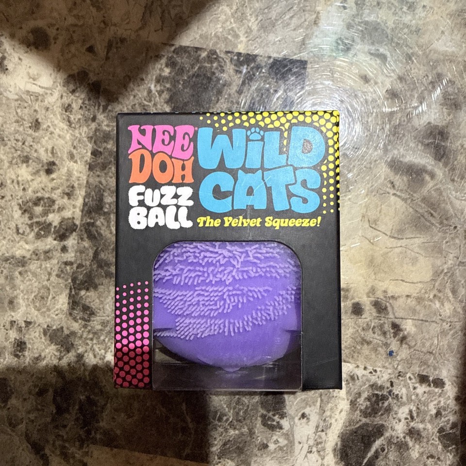 NeeDoh NEW Fuzz Ball Wild Cats Purple Fuzzy Stress Ball Squishy - SHIPS ...