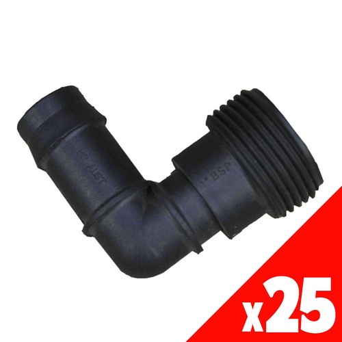ELBOW Threaded 19mm Barb x 25mm Thread Low Density Poly Fittings E34G ...